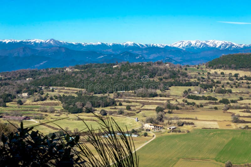 Magnificent Rural View with Meadows and Mountains in the Background ...