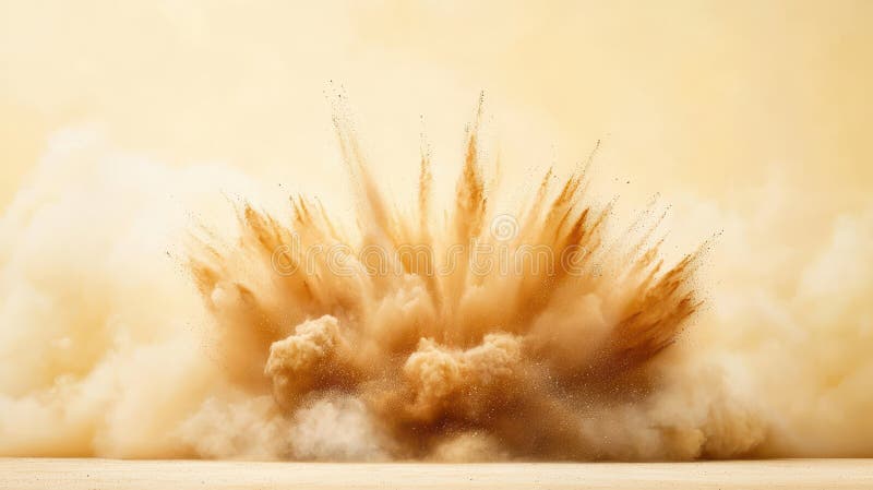 Magnificent Sand Explosion, Dynamic Cloud of Dust and Particles in Motion Dramatic Stock ...