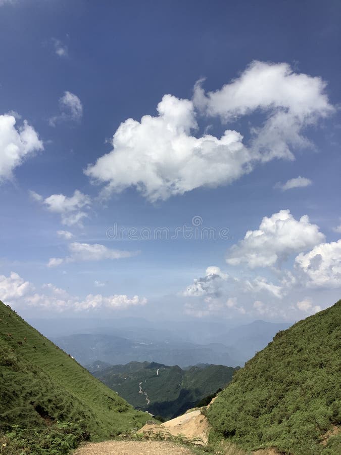 The Magnificent Scenery of the Ulan Muqi Grassland. Stock Image - Image ...