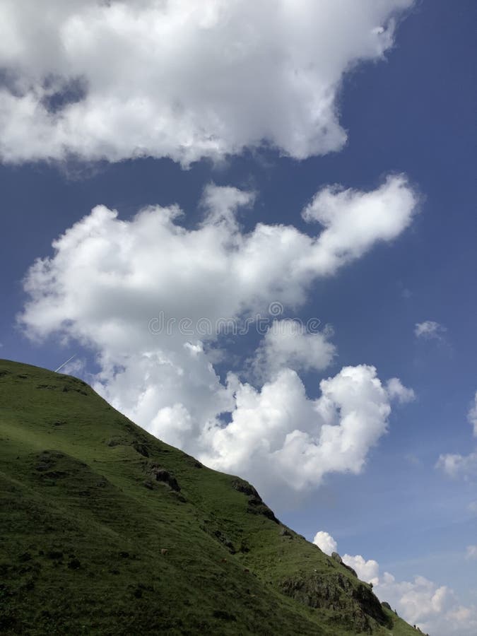 The Magnificent Scenery of the Ulan Muqi Grassland. Stock Image - Image ...