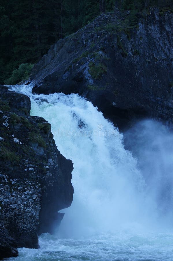 Powerful Stream of the River Below after Falling from a Ledge in the ...