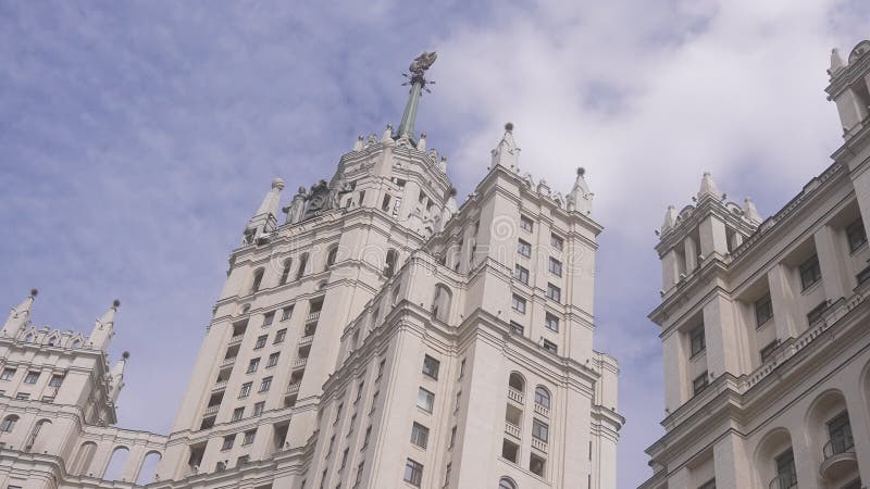 Medieval Architecture Skyscraper with a White Facade Against a Blue Sky ...