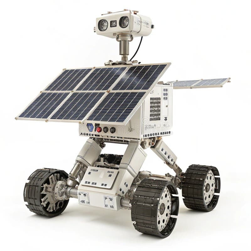 Magnificent Solar Powered Robotics Isolated on White Background Stock ...