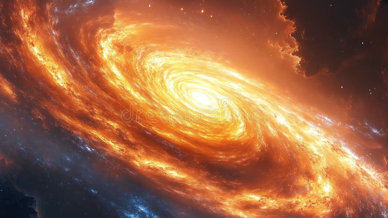 A Magnificent Spiral Galaxy Drifting through the Vastness of Space ...