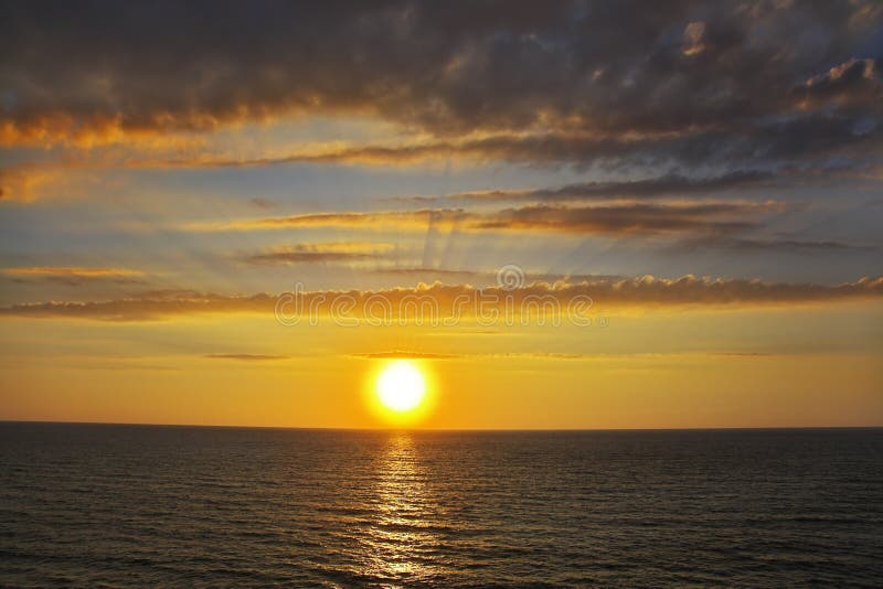 Magnificent Sunset Above the Quiet Sea Stock Image - Image of ...