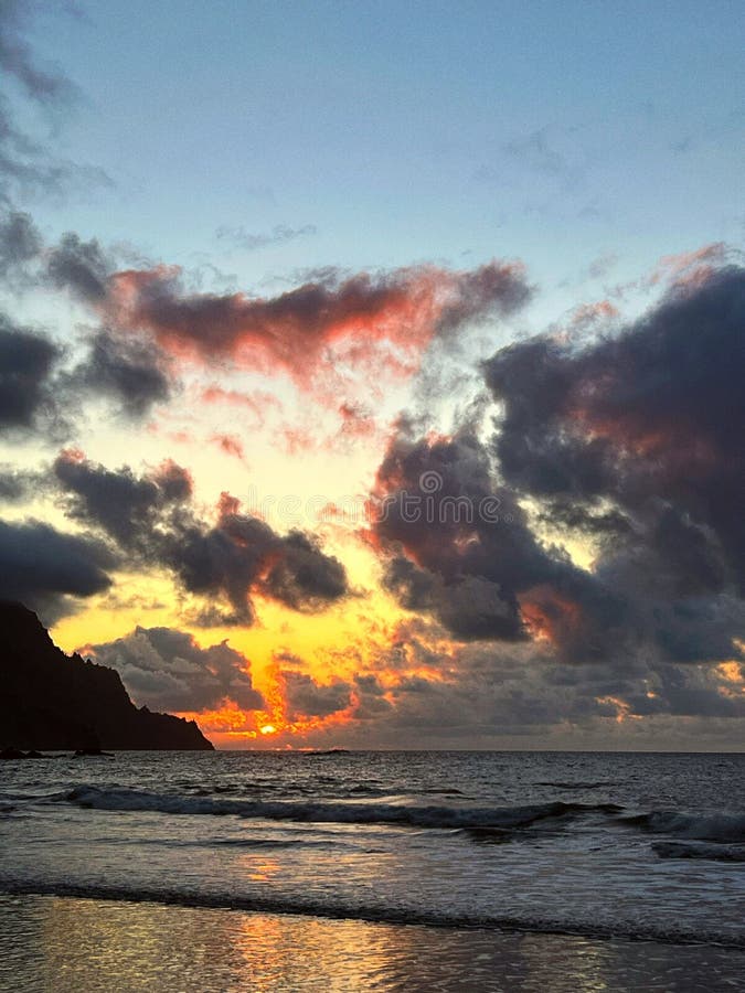 Magnificent sunset stock image. Image of atlantic, landscape - 334920981