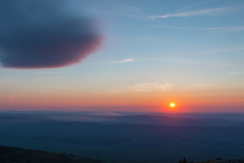 Magnificent Sunset in the Mountains Stock Image - Image of sunset ...