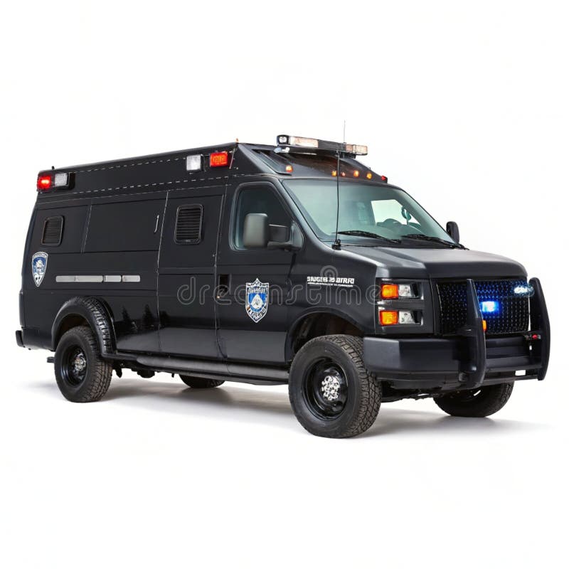 Magnificent SWAT Van Isolated on White Background Stock Illustration ...