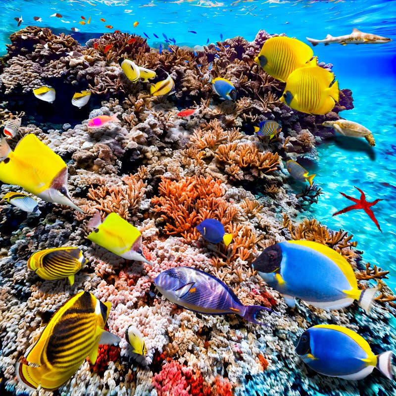 Magnificent Underwater World. Stock Illustration - Illustration of ...