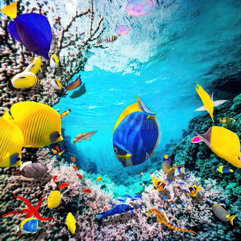 Magnificent Underwater World. Stock Image - Image of australia, scate ...