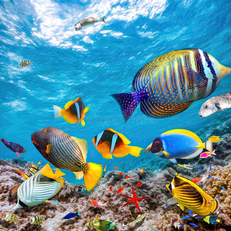 Magnificent Underwater World. Stock Image - Image of belize, australia ...