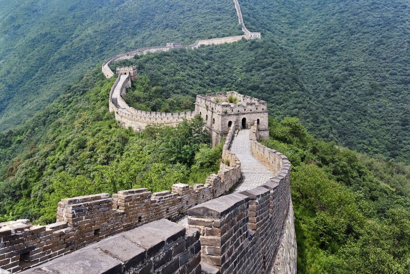 Magnificent View on the Great Wall, Beijing, China Stock Image - Image ...