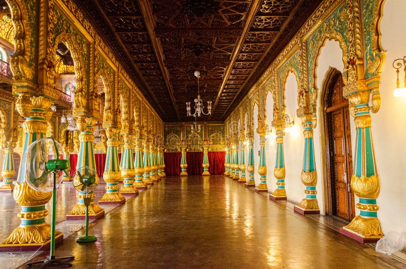 Magnificent View of the Interior of Mysore Palace Stock Photo - Image ...