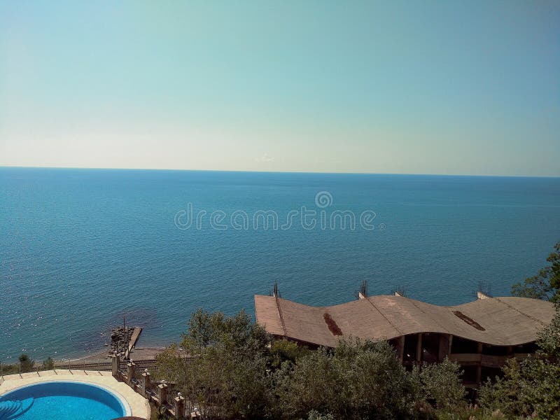 Magnificent View of the Sea from the Mountain Stock Image - Image of ...