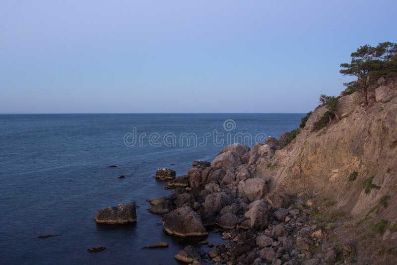 Magnificent View of the Sea and the Mountains. Stock Image - Image of ...