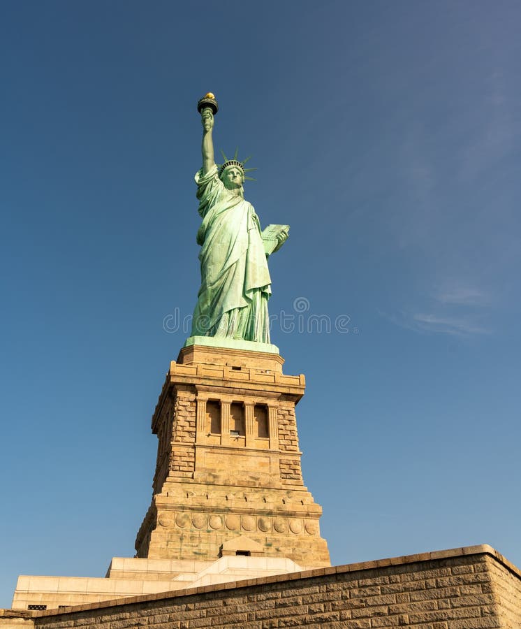 Magnificent View the Statue of Liberty on the Pedestal Stock Image ...