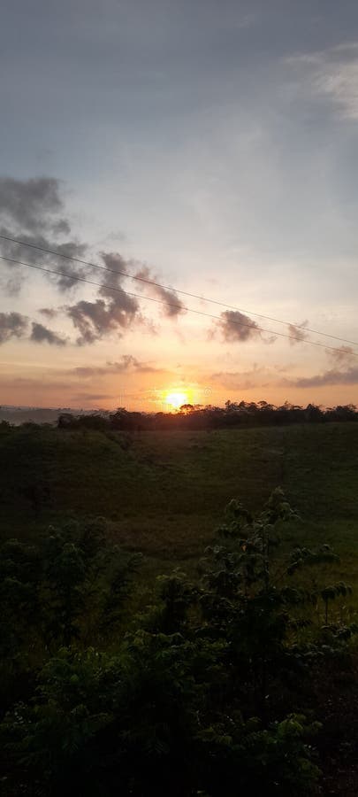 Magnificent View of Sunrise in the Eastern Sky. Stock Image - Image of ...