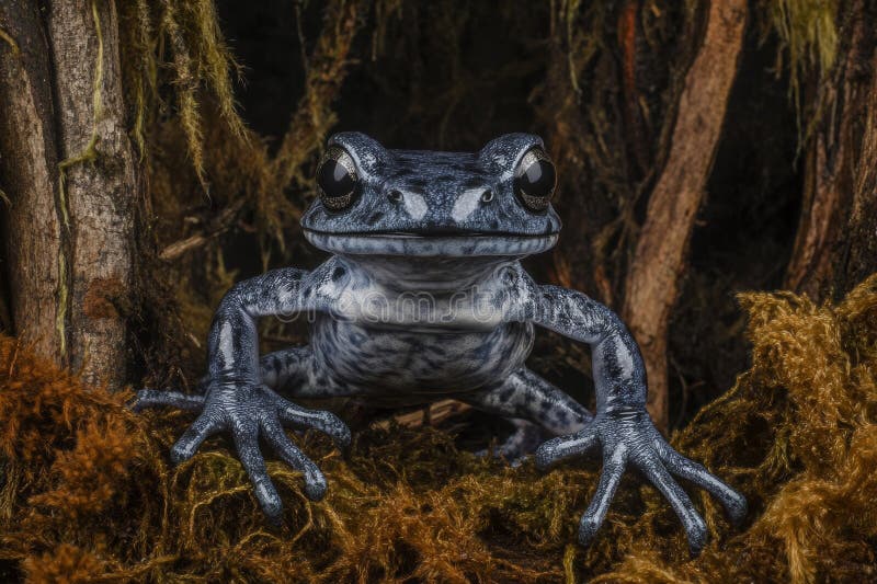 Magnificent Web-footed Salamander from Volcan Baru National Park Stock ...