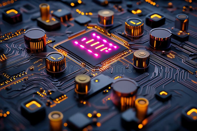 Magnified Circuits, Tiny Connections, Electronic Pathways Provide a ...