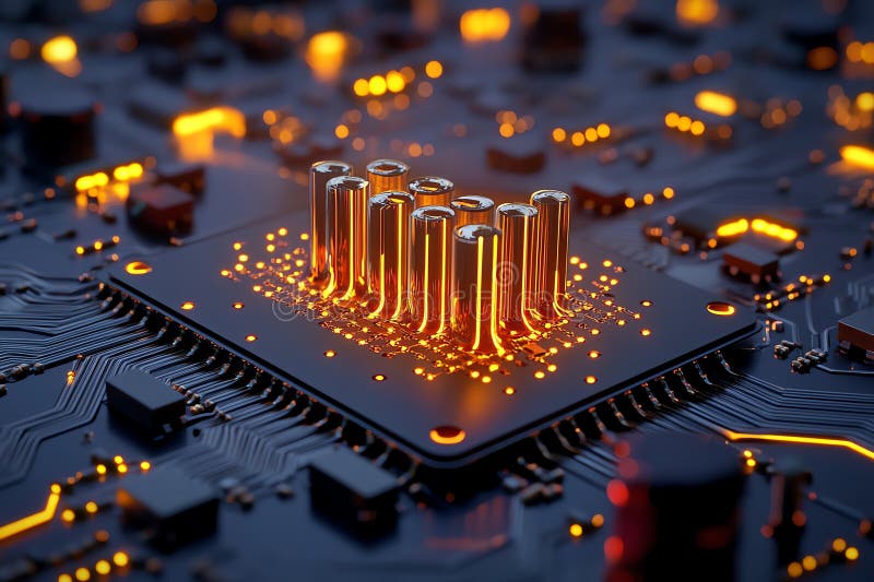 Magnified Circuits, Tiny Connections, Electronic Pathways Provide a ...
