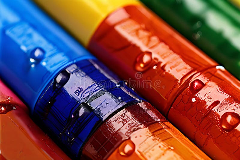 Magnified Crayon Tip a Macrorealistic Close Up of a Crayo Stock Image ...