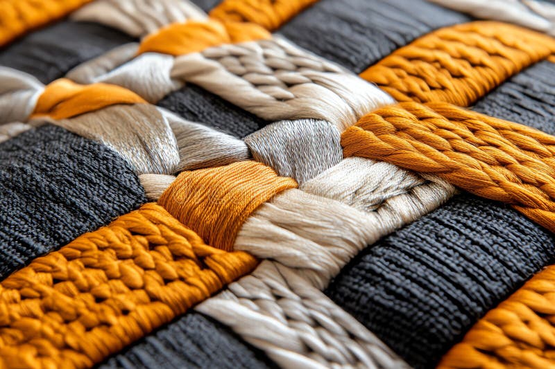 Magnified Fabrics, Woven Threads, Detailed Textures Show the ...