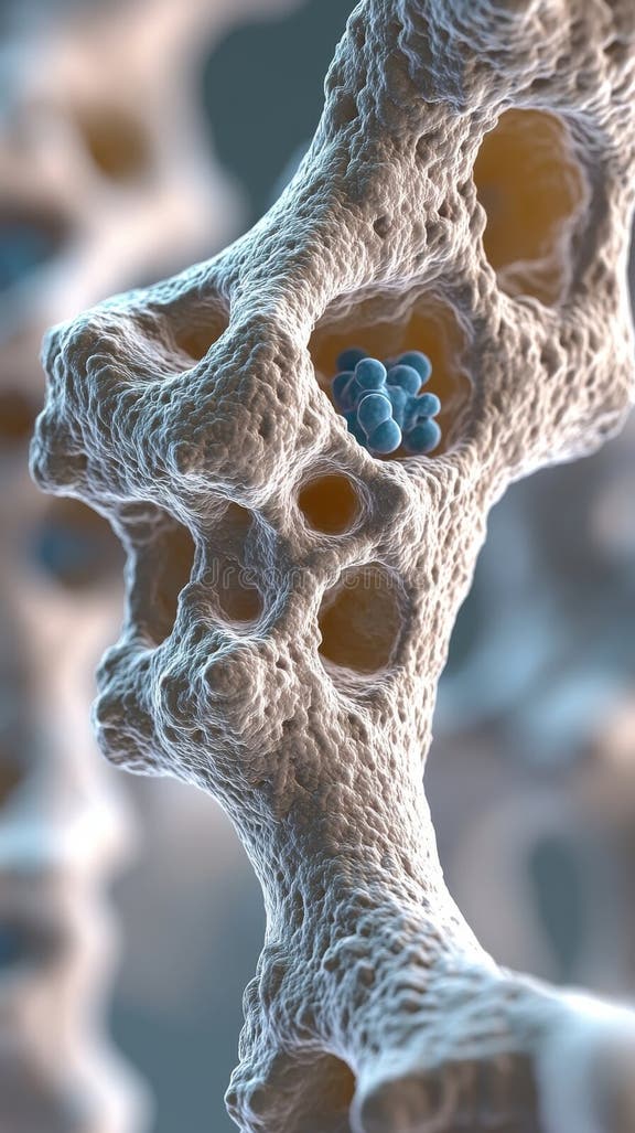 A Magnified Image of Cell Structures at the Microscopic Level ...