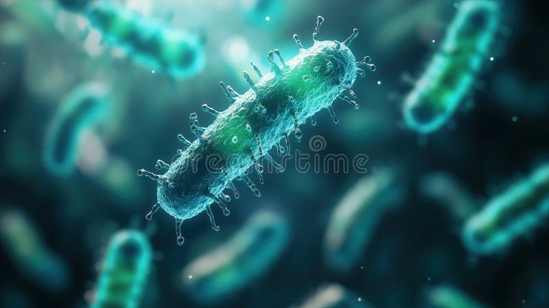 Magnified Image of E. Coli Bacteria – Photorealistic Microscopic ...
