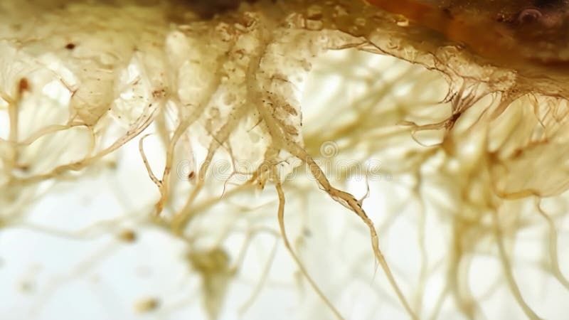 Magnified Image of a Root Tip Showing the Tiny Root Hairs that Absorb ...