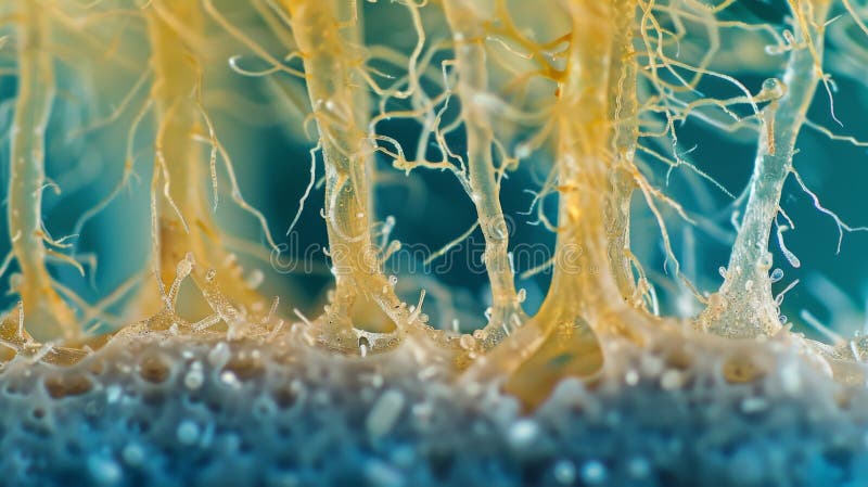 Magnified Image of a Root Tip Showing the Tiny Root Hairs that Absorb ...