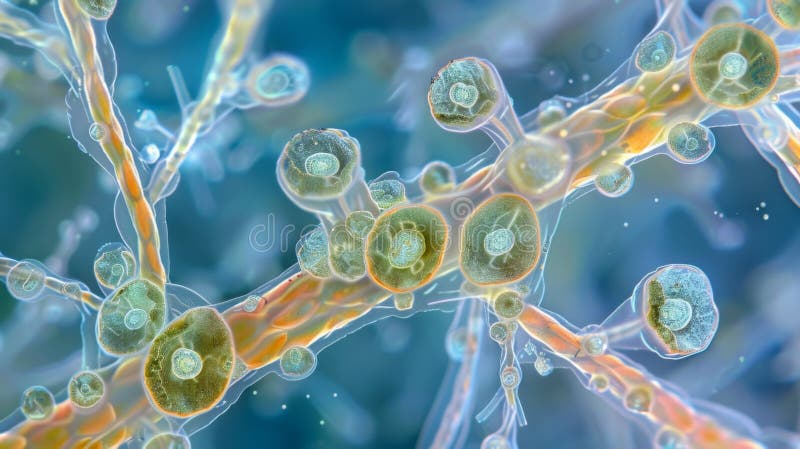 A Magnified Image of a Single Fungal Hypha Revealing Its Complex ...