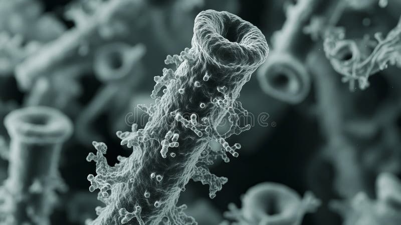 Magnified Microscopic Structure with Intricate Details View. Stock ...