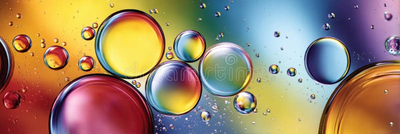 Magnified Oil Droplets Showcase Vibrant Colors and Intricate Details ...