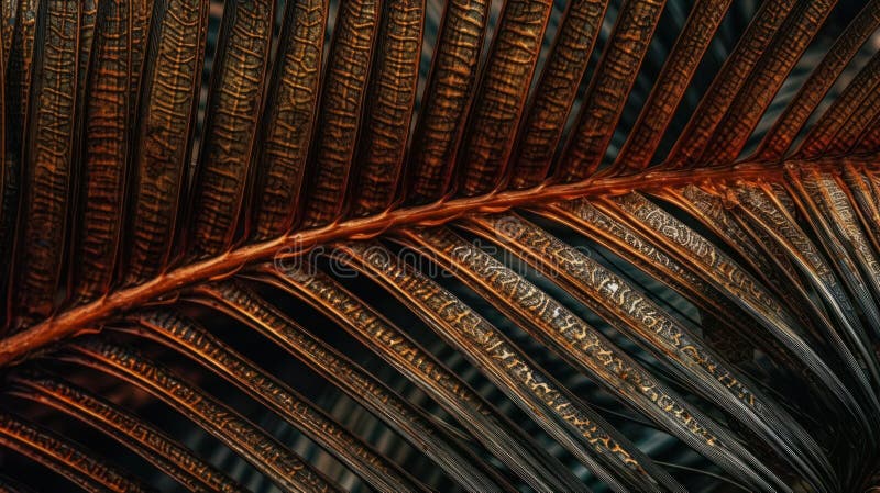 A Magnified Portrayal of a Palm Trees Texture. AI Generated Stock Image ...