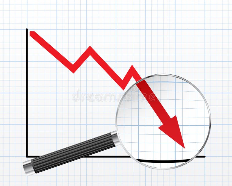 Sales Drop with Arrow Symbol (concept Image) Stock Illustration ...