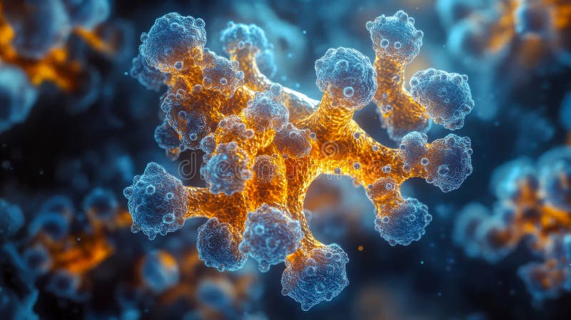 Magnified Structure of a Bacteria Colony, Highlighting Intricate ...