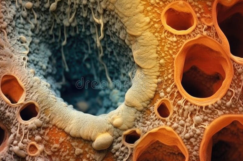 Magnified View of Bone Marrow Cells Stock Illustration - Illustration ...