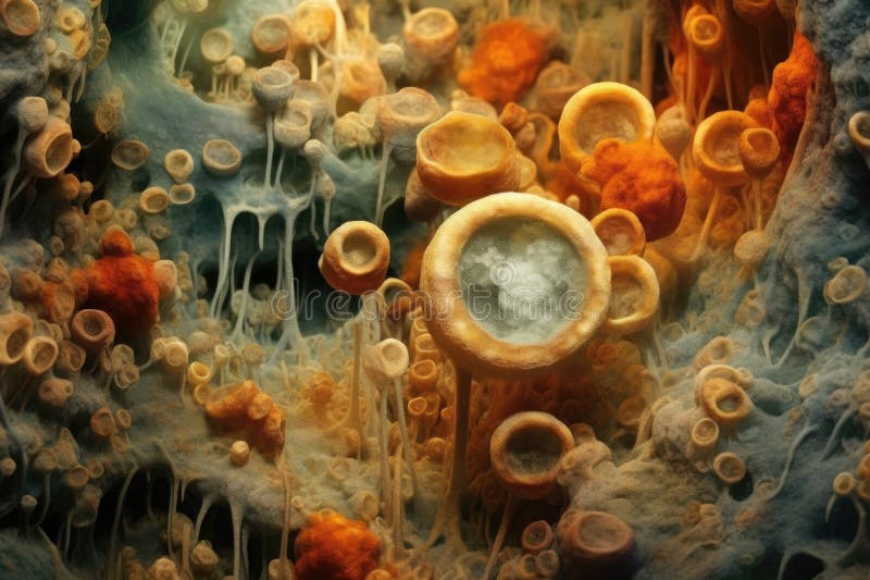 Magnified View of Bone Marrow Cells Stock Illustration - Illustration ...