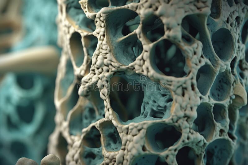 Magnified View of Bone Structure Under the Microscope Stock ...