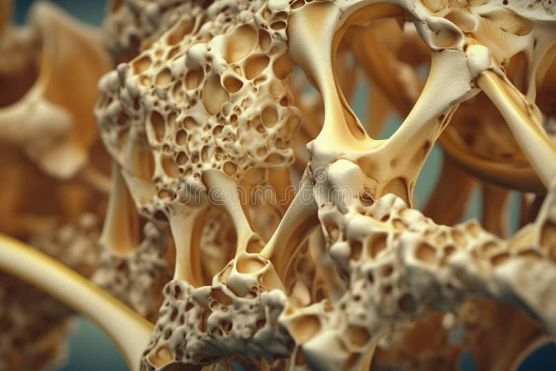Magnified View of Bone Structure Under the Microscope Stock ...
