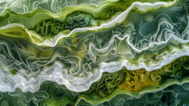 A Magnified View of the Complex Cell Wall of an Algae Made Up of Layers ...