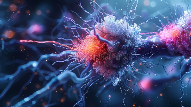 A Magnified View of a Dendritic Cell Capturing an Antigen and ...