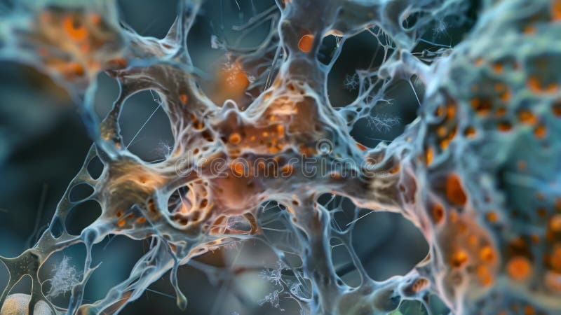 A Magnified View of a Hyphae Branching Off into Multiple Smaller Hyphae ...