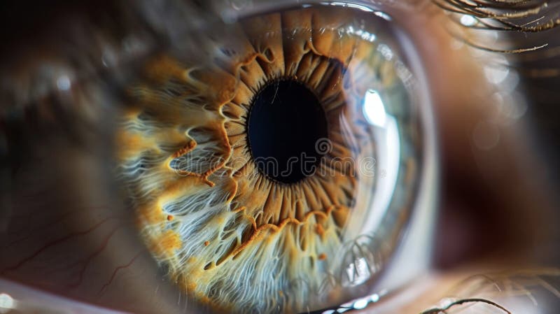 A Magnified View of a Persons Eye Looking at a Retinal Scanner for ...