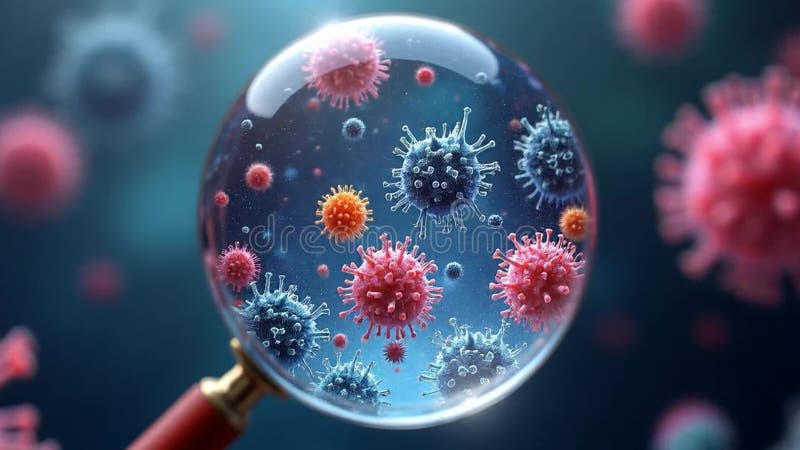 Microscopic Pathogens Magnified View: Visualizing Viral Infection ...