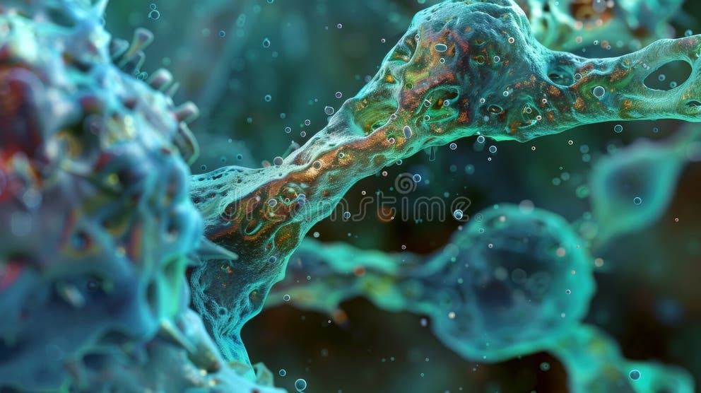 A Magnified View of a Single Microbe with Its Complex Cellular ...