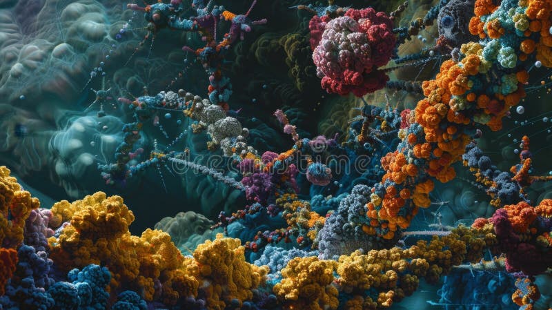 Magnified View of Substrate Molecules Binding To Their Specific Enzyme ...