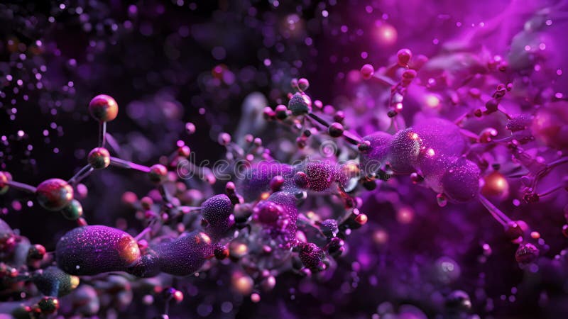 Magnified View of Substrate Molecules Binding To Their Specific Enzyme ...