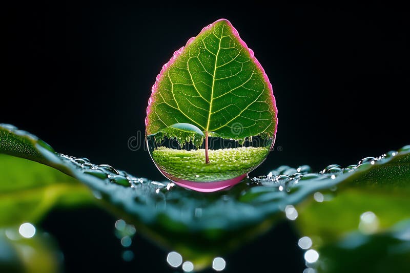 Magnified Water Droplets, Tiny Worlds, Reflections Capture Entire ...