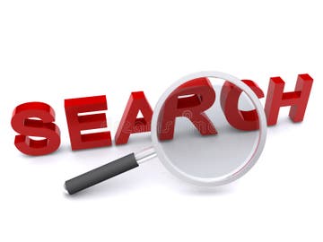 Magnified word search stock illustration. Illustration of dimensional ...